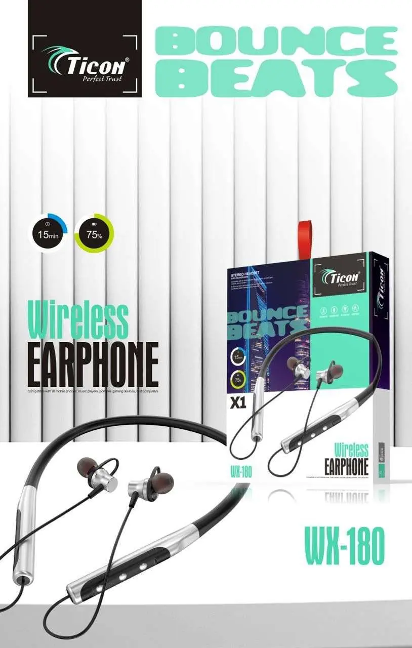 WX-180 Ticon Wireless 5.0 Neckband - Agrawal Mobiles